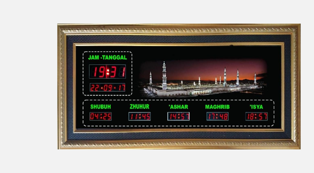 Jual Jadwal Sholat Digital - Jam Digital Masjid - Running Text LED Display